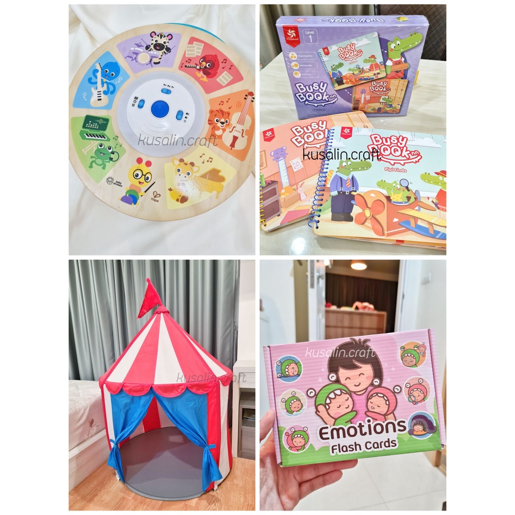 ของเล่นมือสอง Pinwheel busy book little monster flash card เต็นท์เด็ก ...