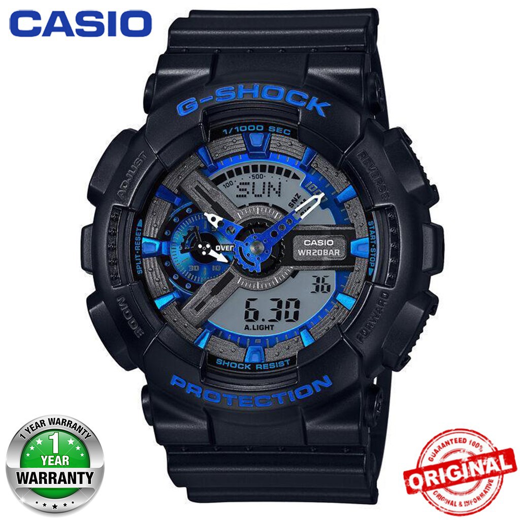 นาฬิกาข้อมือ Original Casio G-SHOCK ga110 สีฟ้าสำหรับผู้ชาย - vipann.th ...