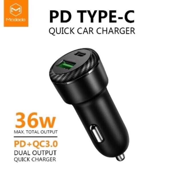 ชาร์จรถ PD TypeC Quick car charger 36w output dual PDQC3.0 เป็นที่ชาร์จรถเร็ว มีช่องUSBชาร์จเร็จ ...