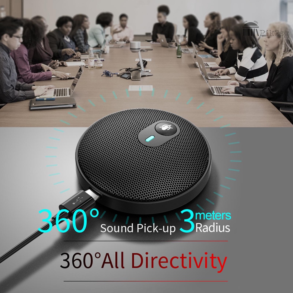 pik2sg USB Conference Computer Microphone Omnidirectional Condenser ...