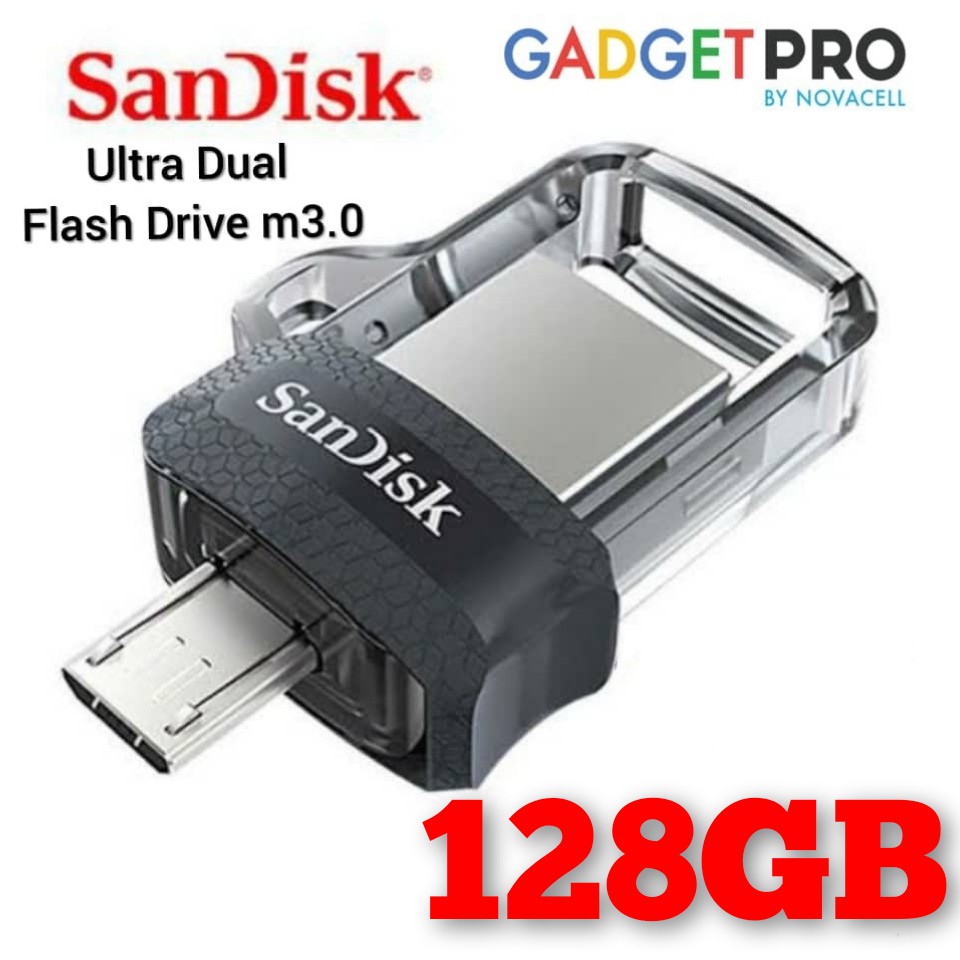 SanDisk Ultra Dual Flash Drive OTG 128GB M3.0 USB 3.0 OTG for Mirco connector Android ...
