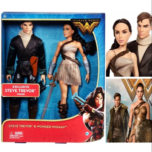 หมดค่ะ แท้ บาร์บี้แมทเทลDC Wonder Woman Steve Trevor Action Figure 2 ...
