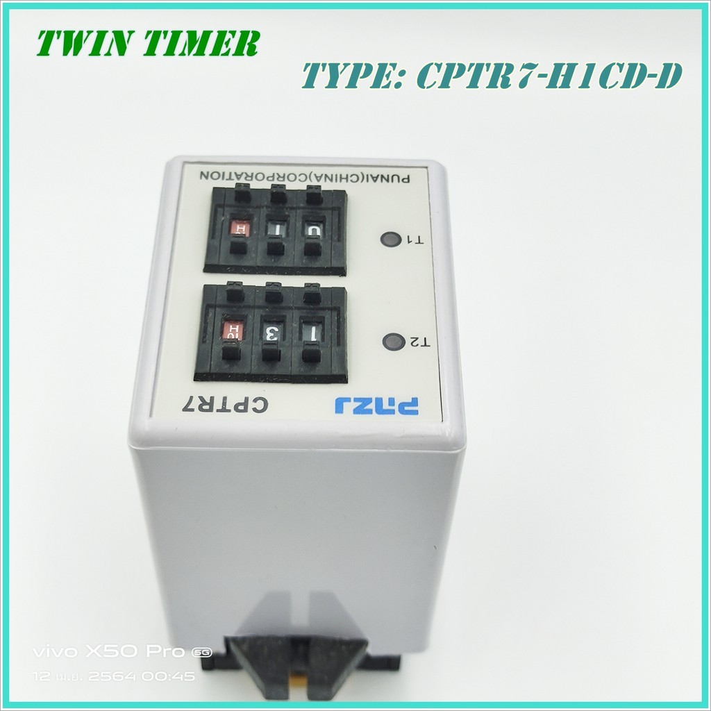 TYPECPTR7-H1CD-D TWIN TIMER ทวินไทม์เมอร์ 0.01S-990H0.01S-990H 220VAC ...