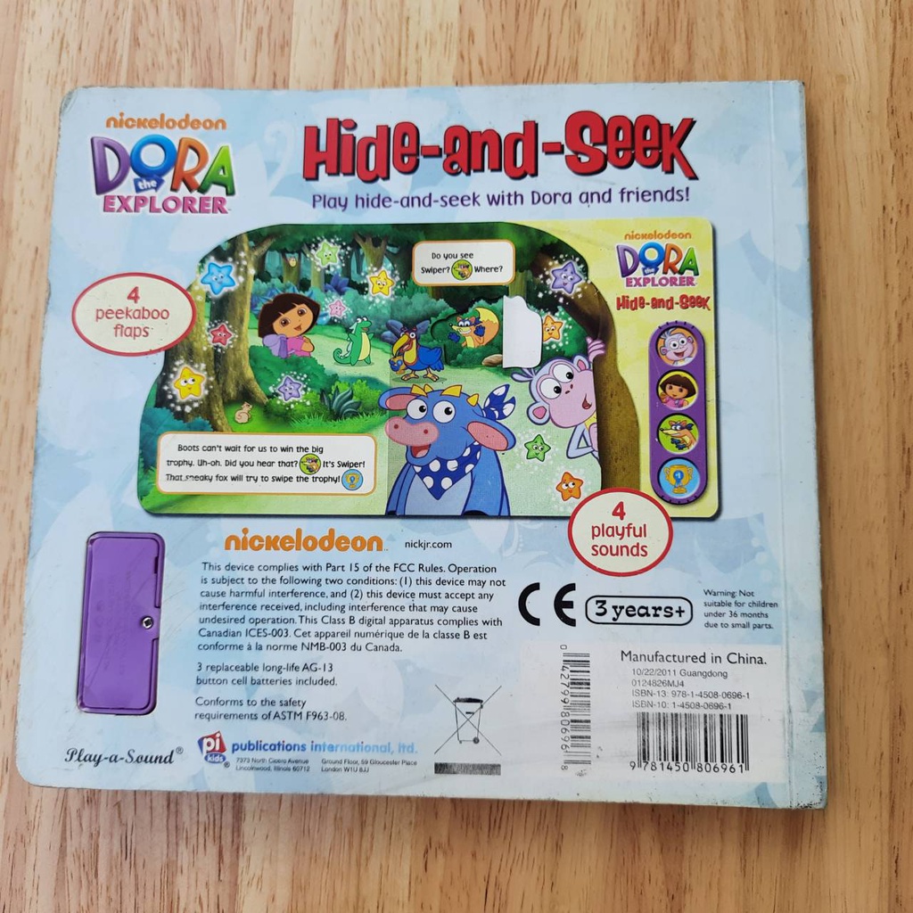 หนังสือภาษาอังกฤษ DORA the EXPLORER Hide-and-seek กดแล้วมีเสียง มือสอง ...
