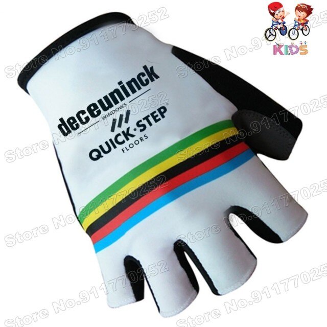 ♤2021 World Champion Quick Step Kids Cycling Suitable for Gloves Boys ...