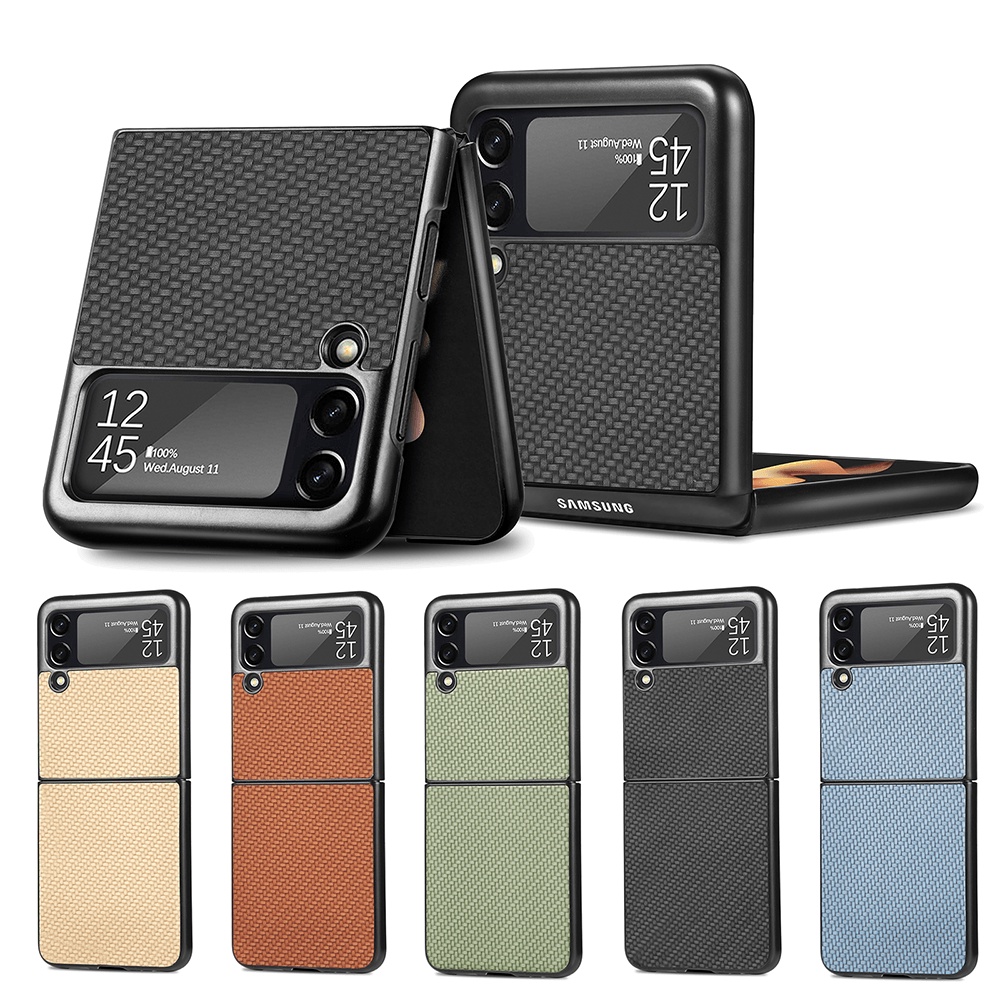 Casing For Samsung Galaxy Z FLIP 3 Phone Case Carbon fiber Pattern ...