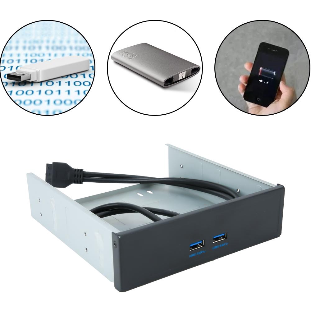 High Speed 20Pin 2-Port USB 3.0 Hub Optical Disk Driver Front Panel ...