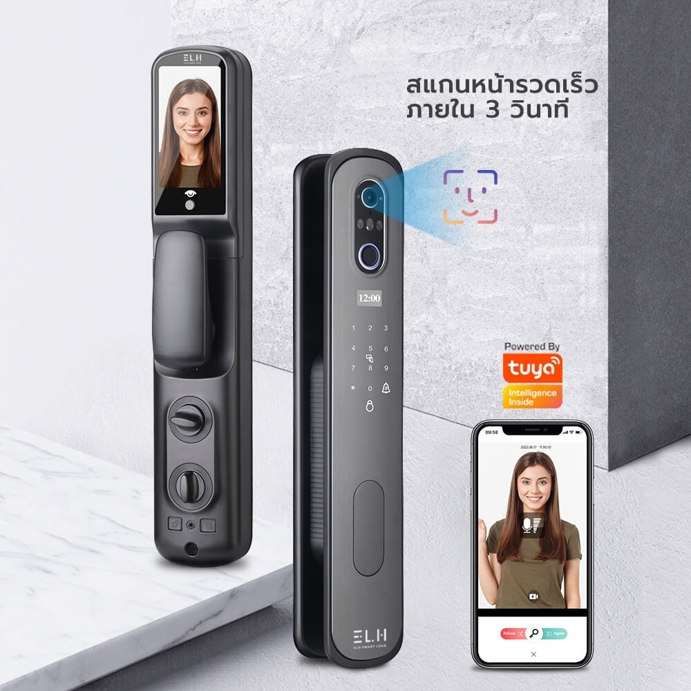 ELH Digital Door Lock Face Scan รุ่น C200 - easylifehack - ThaiPick