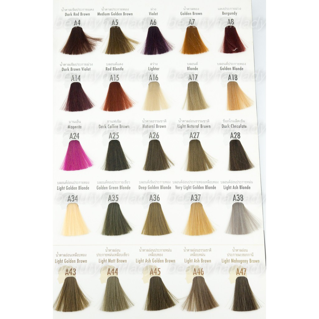 Berina Hair Color เบอรีน่า สีย้อมผม สีผมเบอริน่า 47เฉดสี เปล่งประกาย ...