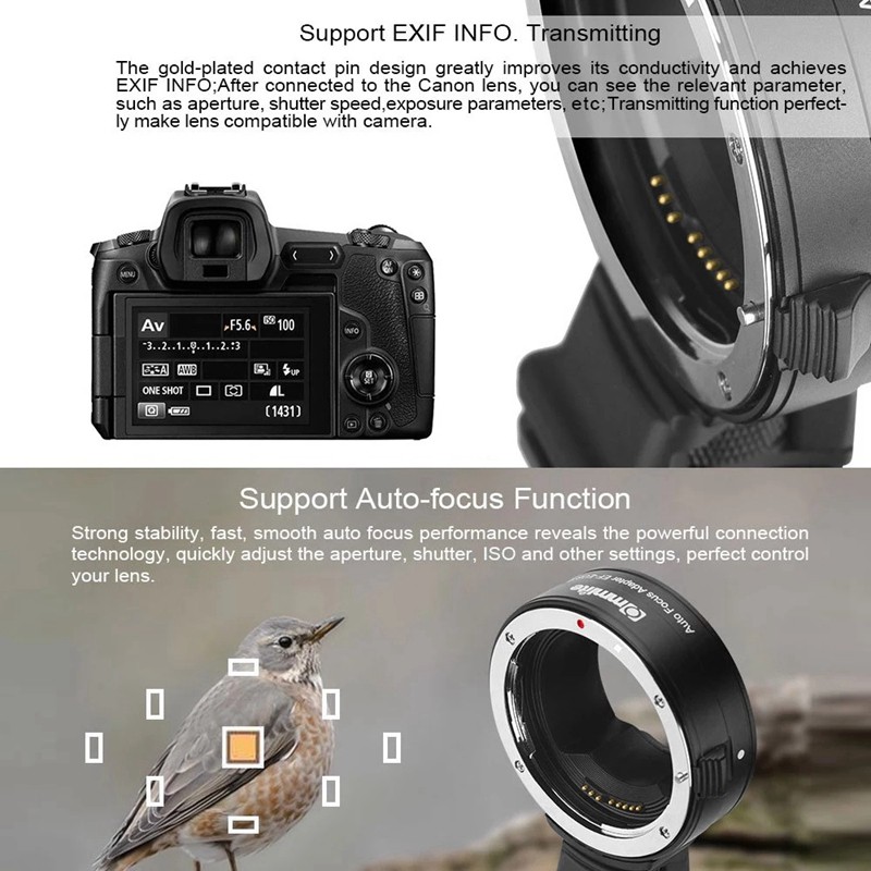 Please use CODHOT-Commlite CM-EF-EOS R Lens Mount Adapter Electronic ...
