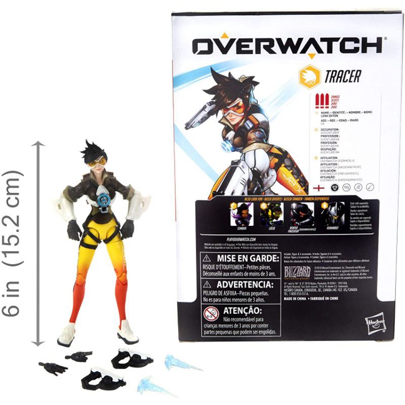 Hasbro Overwatch Ultimates Series Tracer 6 Collectible Action Figure ...