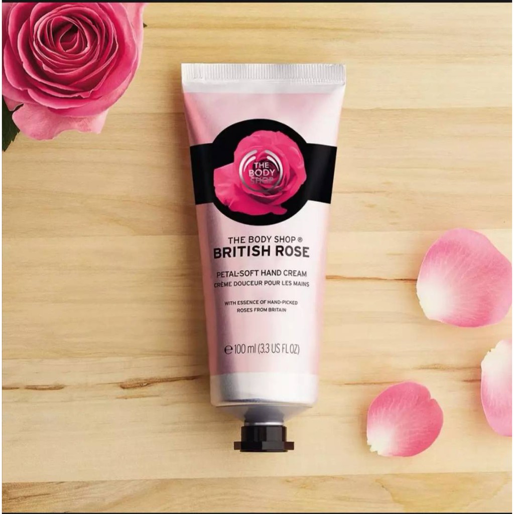 THE BODY SHOP BRITISH ROSE PETAL SOFT HAND CREAM 100ml. เดอะบอดี้ ช็อป ...