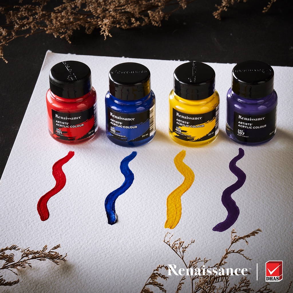 Renaissance สีอะคริลิค 20 มล. 27 เฉดสี จำนวน 1 ขวด - dhas_official ...
