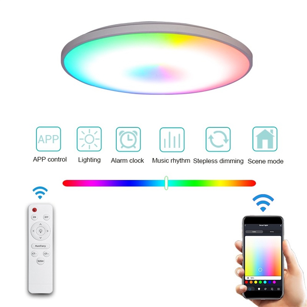 Tuya Wifi Smart Ceiling Light bulb 36W RGBCW LED Ceiling lamp APP ...