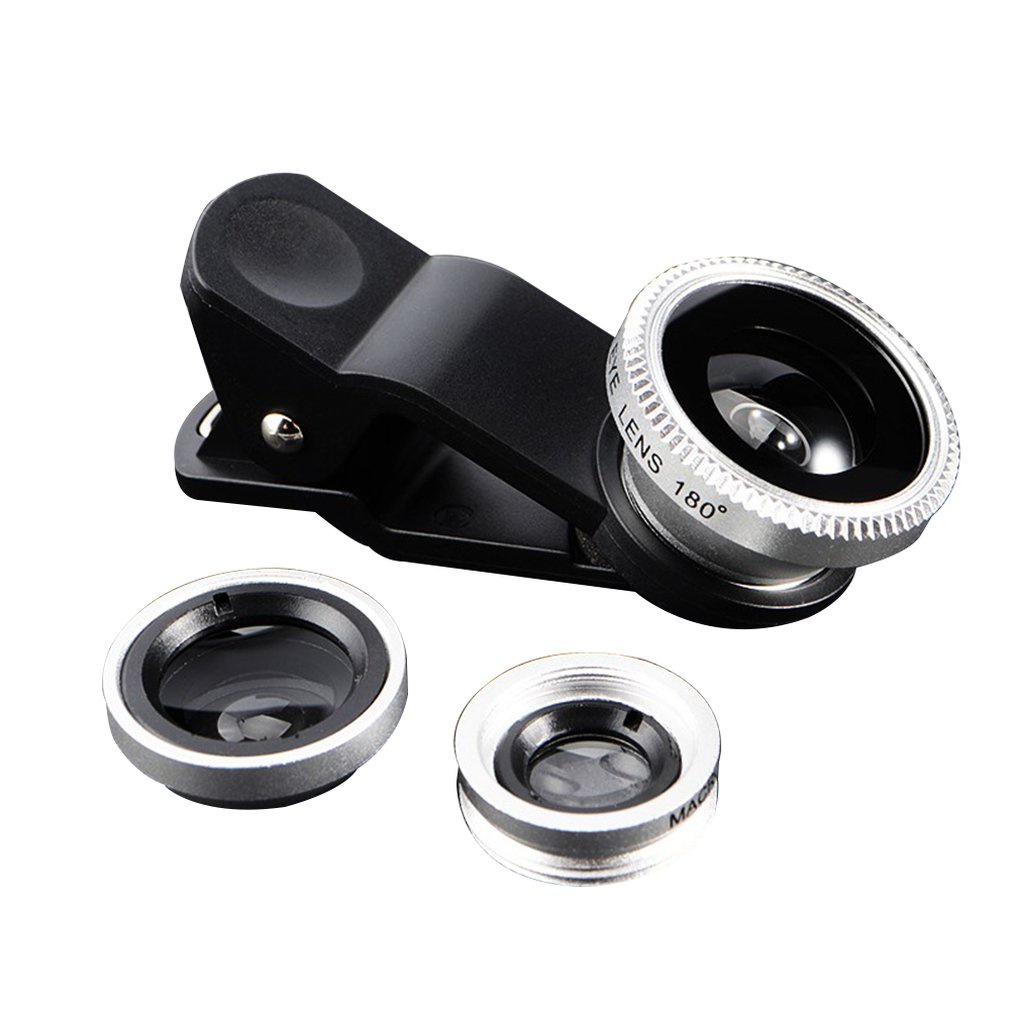 มืออาชีพเลนส์Durable Universal 3 In 1 Mobile Phone Lenses Fish Eye ...