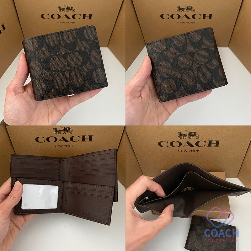 【24 ชม. จัดส่งทันที】COACH F74993 กระเป๋าสตางค์แท้ 100%กระเป๋าสตางค์ ...