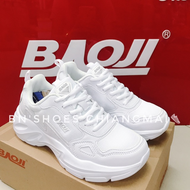 รองเท้าผ้าใบผู้หญิงสีขาว baoji แท้ รุ่น BJW 619 สีขาวล้วน - noonuysuwan - ThaiPick