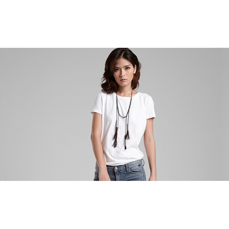 เสื้อคอกว้างตราห่านคู่ เซ็ต 3 ตัวไม่มีขอบ ไม่รัดคอสีขาว และสีดำ - juus_12 - ThaiPick