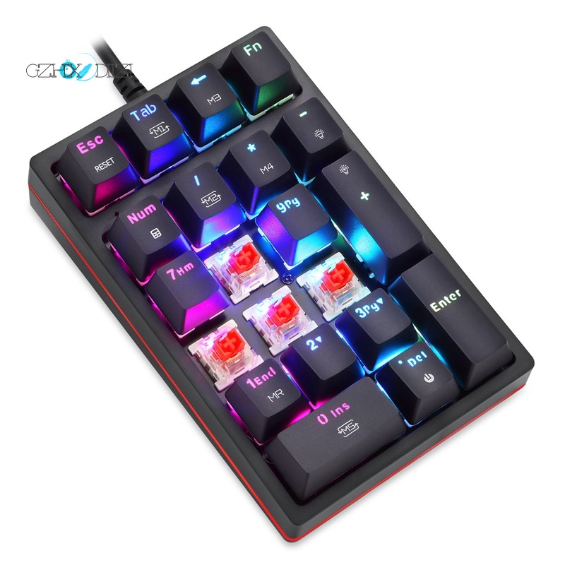 MOTOSPEED K24 USB Wired Mechanical Numeric Keypad 21 Keys Mini Numpad ...