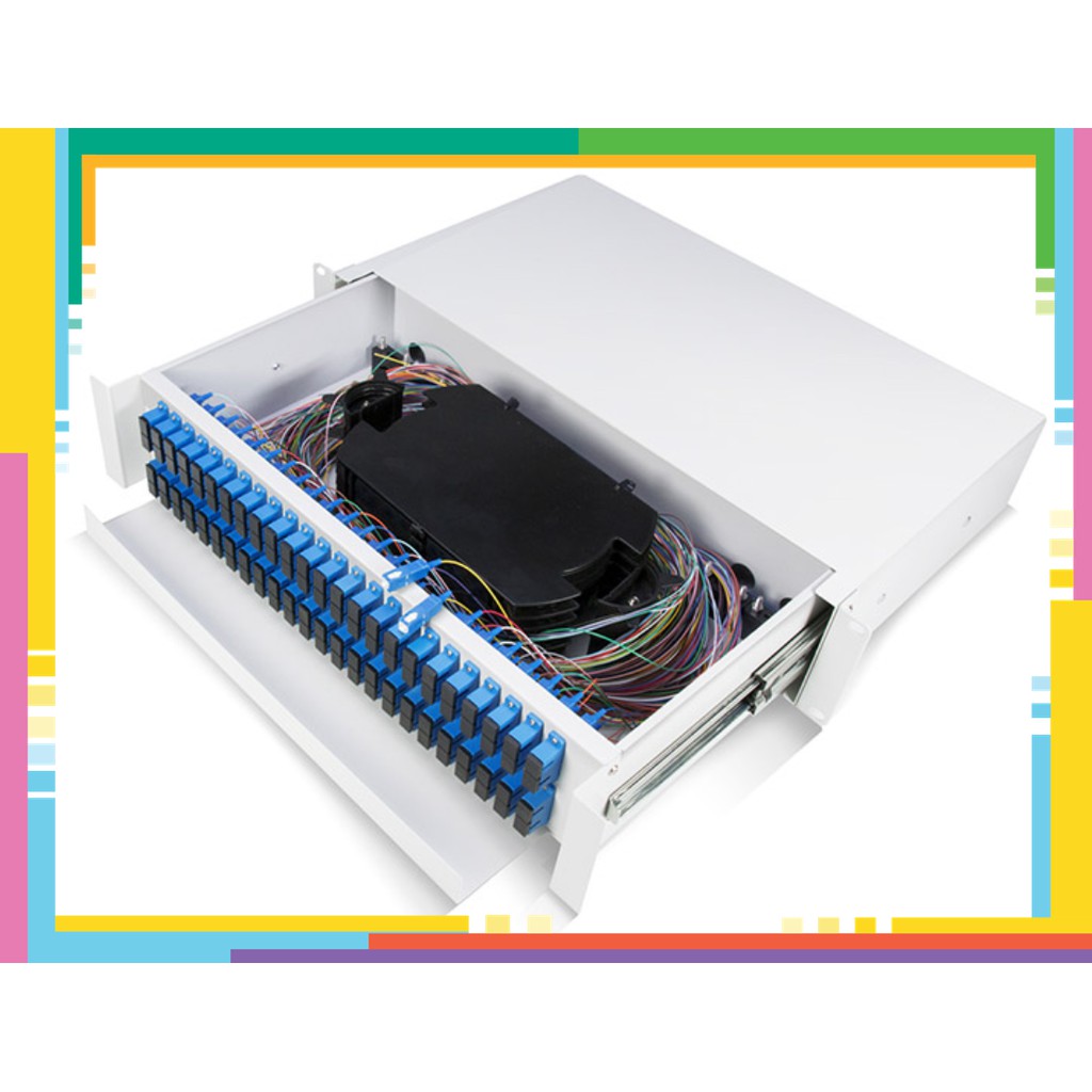 96 Port SC ODF-Slide Rack mount Fiber optic 2U SC-Port (Complete Set ...