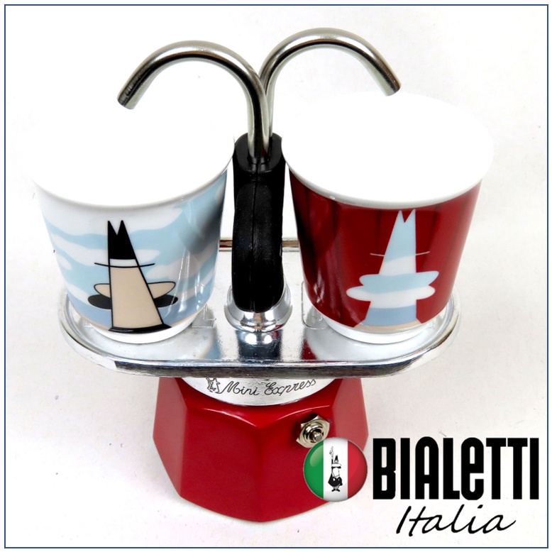 Bialetti หม้อต้มกาแฟ Set Mini Express Red 2ถ้วย moka pot - bialetti ...