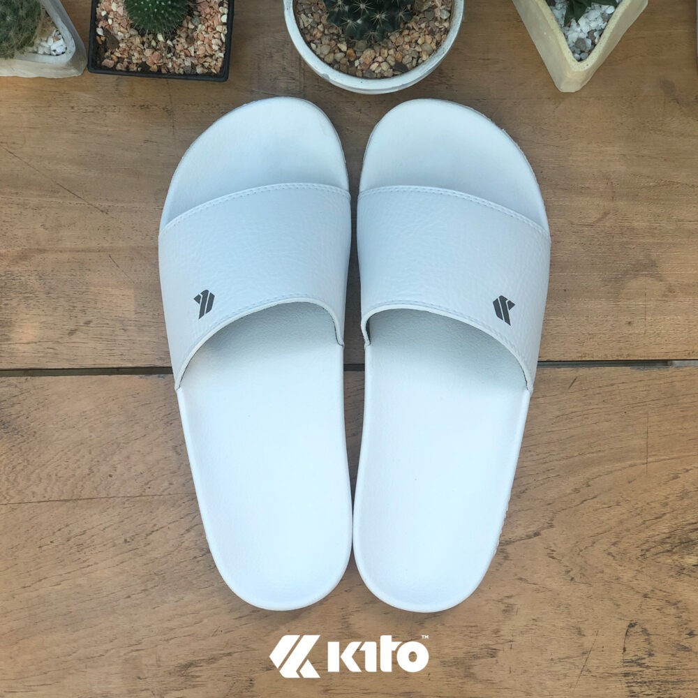๑Kito Ah14 รองเท้าแตะแบบสวม Size 37-43 ถูกสุดในไทย เรียบหรูลายหนังเทียม ...