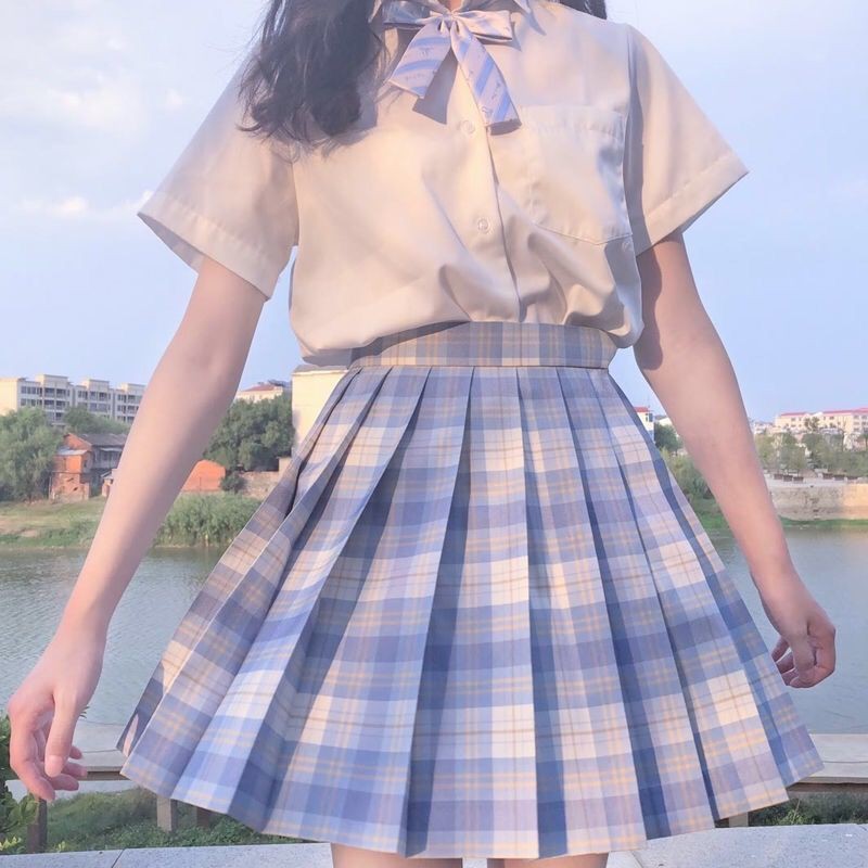 JK uniform pleated skirt plaid skirt suitable for students uniform ...
