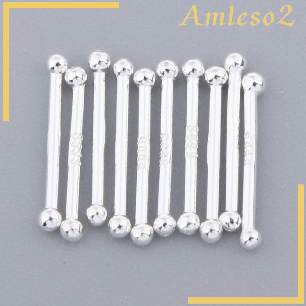 【Newbaby1*COD】9PCS/Bag Ball Belly Button Bar Navel Ring Barbell Body ...