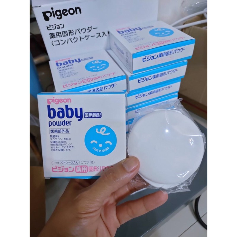 พีเจ้นแป้งเด็กอัดแข็ง pigeon baby powder pressed ขนาด 45กรัม | Shopee ...