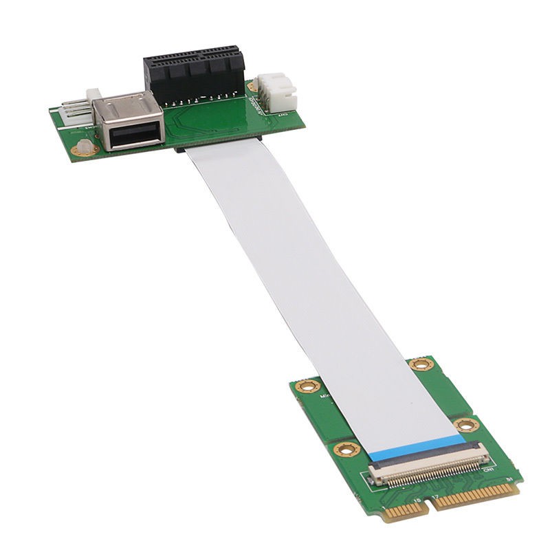 Mini PCI-e to USB PCI-E Express 1 X Riser Extender Adapter Card + 15 / ...