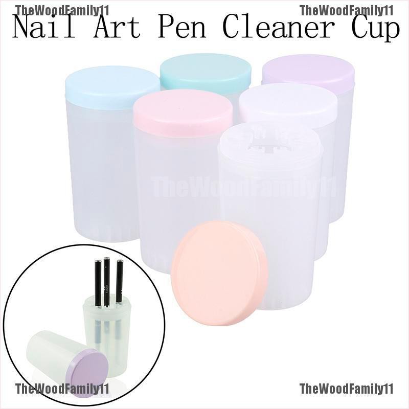 TWF Acrylic Pen Cleaner Washing Container Cup Bottle Nail Art Brush Pot ...