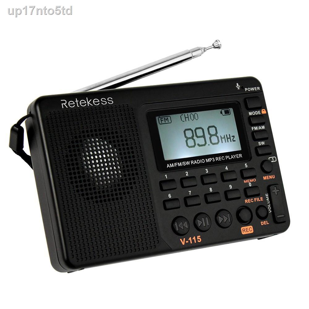 Retekess V-115 FM/AM/SW Radio Multiband Radio Receiver REC Recorder ...