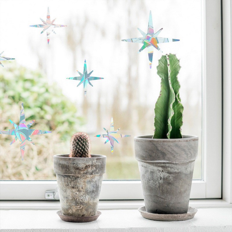 ของตกแต่งบ้านNordic Refraction Mirror Switch Sticker 3D Rainbow Effect ...