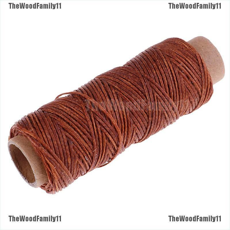 TWF 50m/Roll Leather Sewing Flat Waxed Thread Wax String Hand Stitching ...