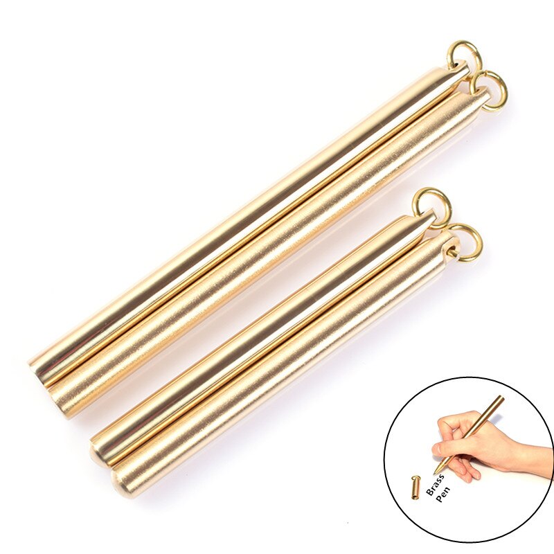 CNEDC Pencil Retro Brass Gold Pen Pure Metal By Hand Tactical Pen ...