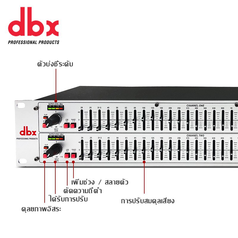 ☇DBX EQ231S Professional Equalizer Dual Band Bass 31 Channel AI-PAISARN Stage, Conference ...