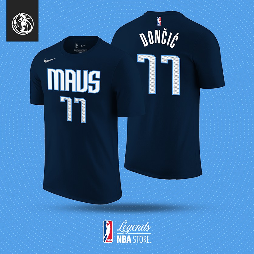 เสื้อกีฬาบาสเก็ตบอล ทีม Nba Dallas Mavericks Nike No. 77 คําชี้แจงดอน ...
