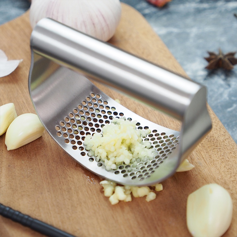 กระเทียมStainless Steel Garlic Masher Knoflookers Gebogen Knoflook ...