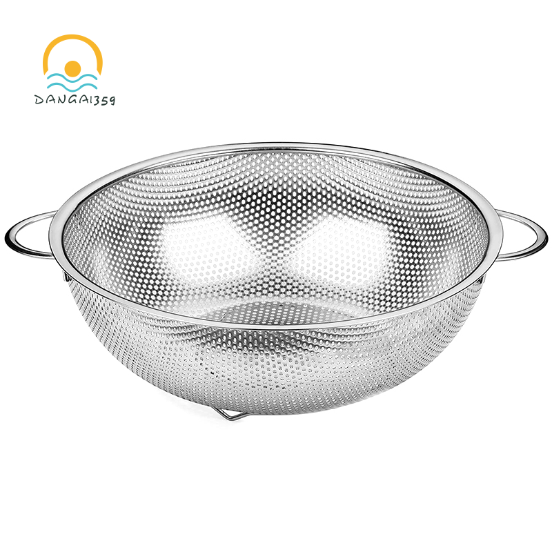 Stainless Steel Micro-Perforated Colander Kitchen Strainer Sieve with ...