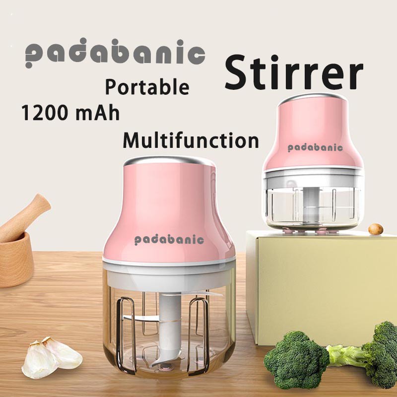 Padabanic เครื่องบดเนื้อไฟฟ้า เครื่องบดสับอาหาร มินิสเตนเลส ไร้สาย ...