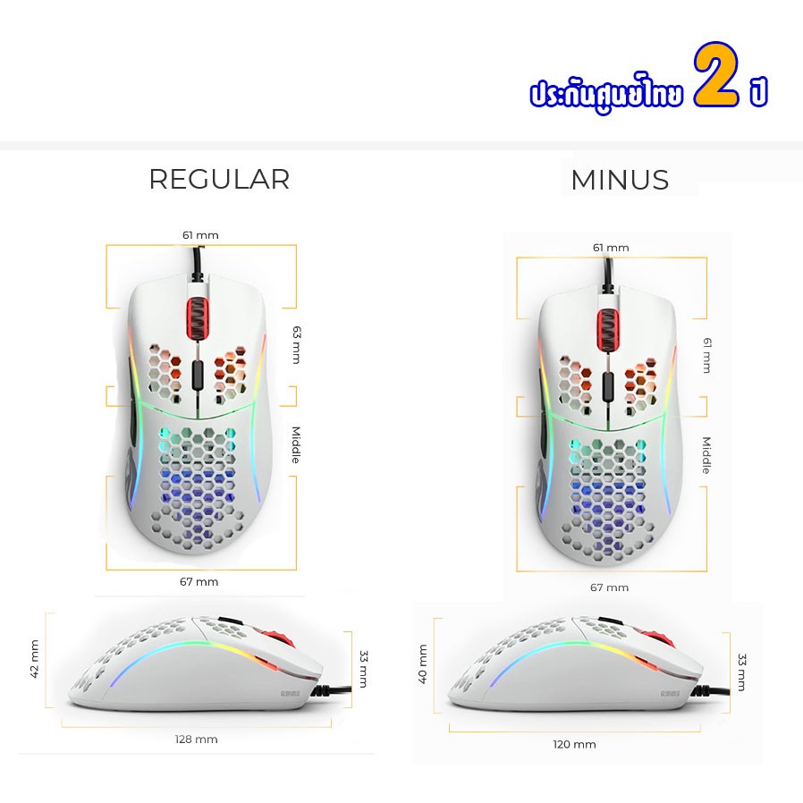 Glorious Model D (Matte White) D - (Minus ) Model D (REGULAR) - emyrbu3end - ThaiPick