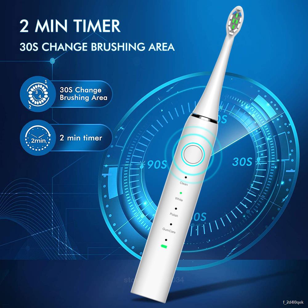 ☈Super Sonic Electric Toothbrushes Washable Electronic Whitening Teeth ...