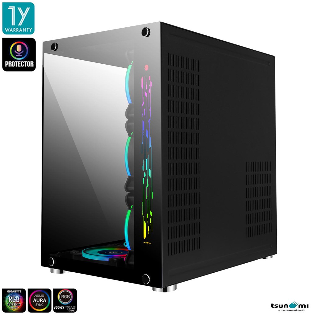 Tsunami Protector Vision II พร้อมพัดลมรุ่นใหม่ ARGB 4 ตัว และรีโมท ...