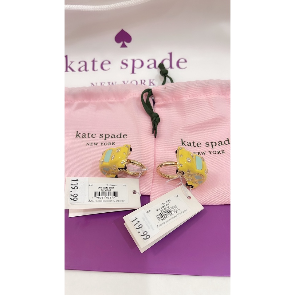 พร้อมส่ง Sale 899ถูกฝุดๆ แหวน Kate Spade รูปรถ ประดับเม็ดคริสตัลรอบคัน ...