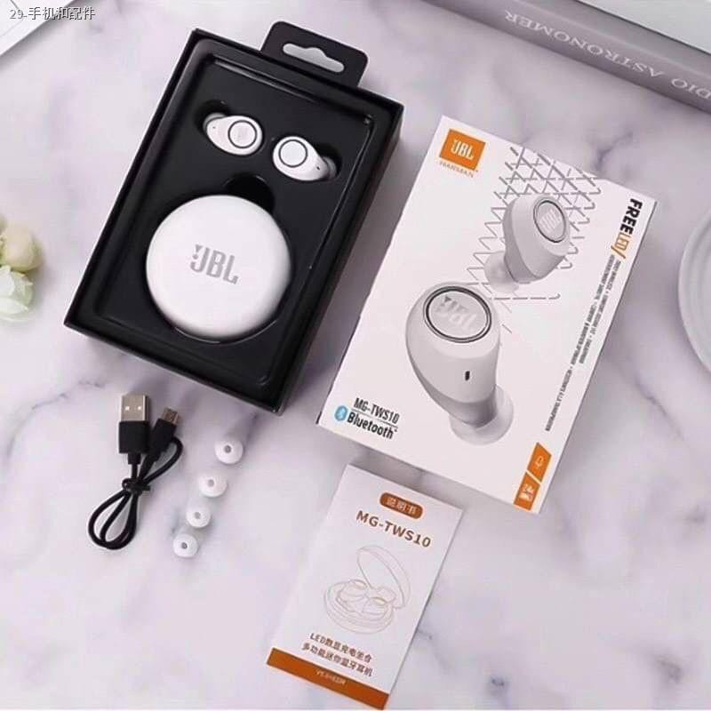 ๑หูฟัง Bluetooth JBL รุ่นใหม่ MG-TWS10 หูฟังบลูทูธ 5.0+EDR TWS หูฟังไร้สาย กันน้ำ IPX7 หูฟังกีฬา ...