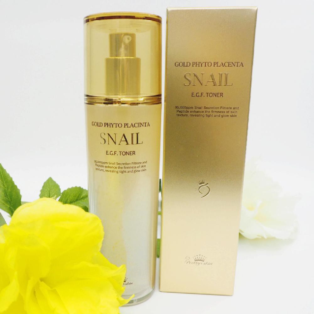 โทนเนอร์บำรุงผิวหน้าผสมสารสกัดจากทองคำแท้เมือกหอยทาก และรกแกะ PRETTY ...