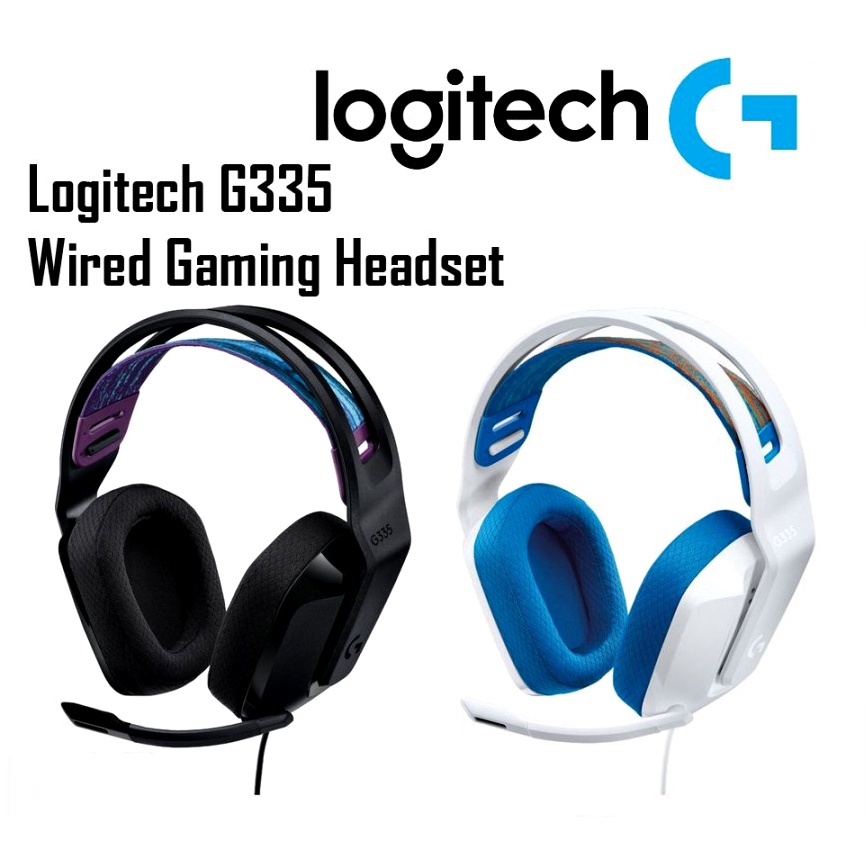 หูฟังเกมมิ่ง Logitech G335 Wired Gaming Headset (Black / White) 2y ...