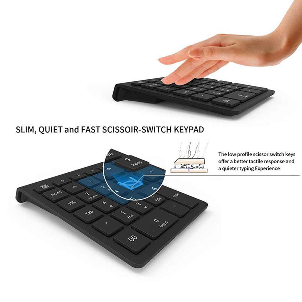 Jelly Comb 2.4G Wireless Mini Digital Keyboard USB Number Numeric ...