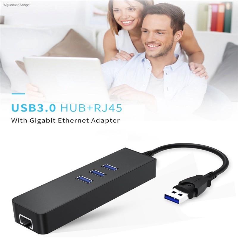 3 Ports USB 3.0 Gigabit Ethernet Lan RJ45 Network Adapter Hub to ...