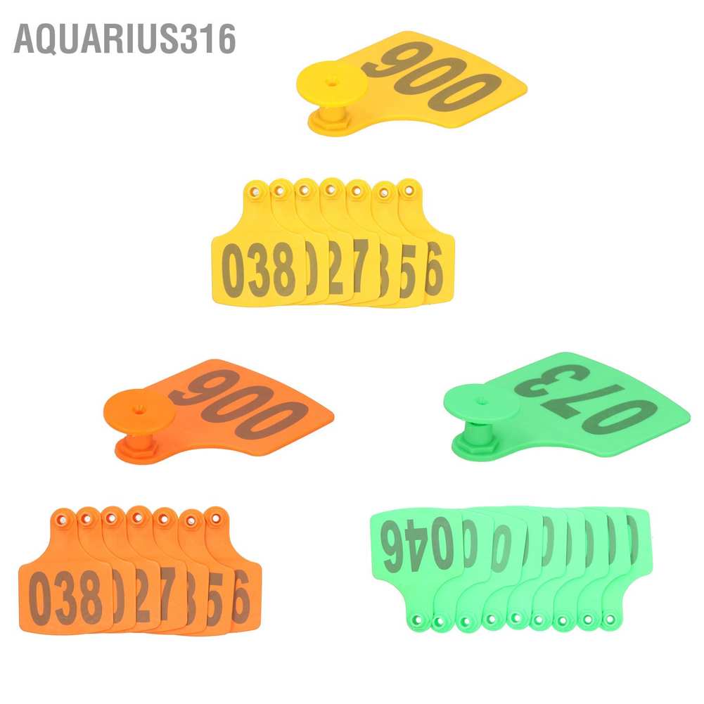 Aquarius316 100PCS Cow Cattle Ear Tag Signs with Numbers Farm Animal ...
